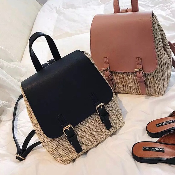 Lush Style Finds | Bags | Just In Tulum Straw Weave Backpack | Poshmark